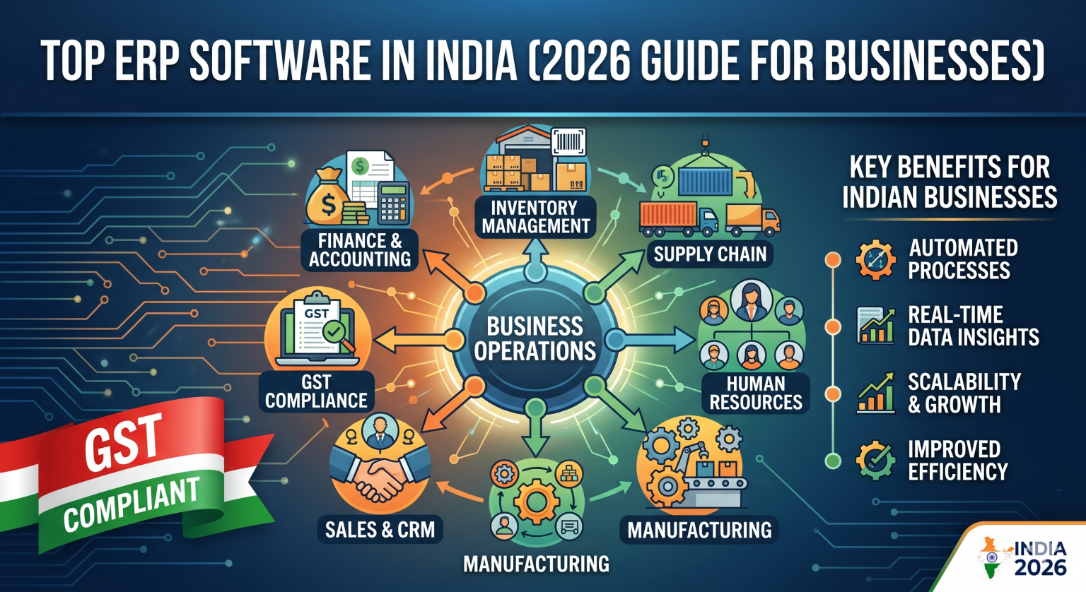 Top 10 ERP Software in India | Features, Pricing & Benefits